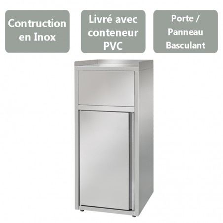 Poubelle Snack en INOX - Gurden Mat CHR